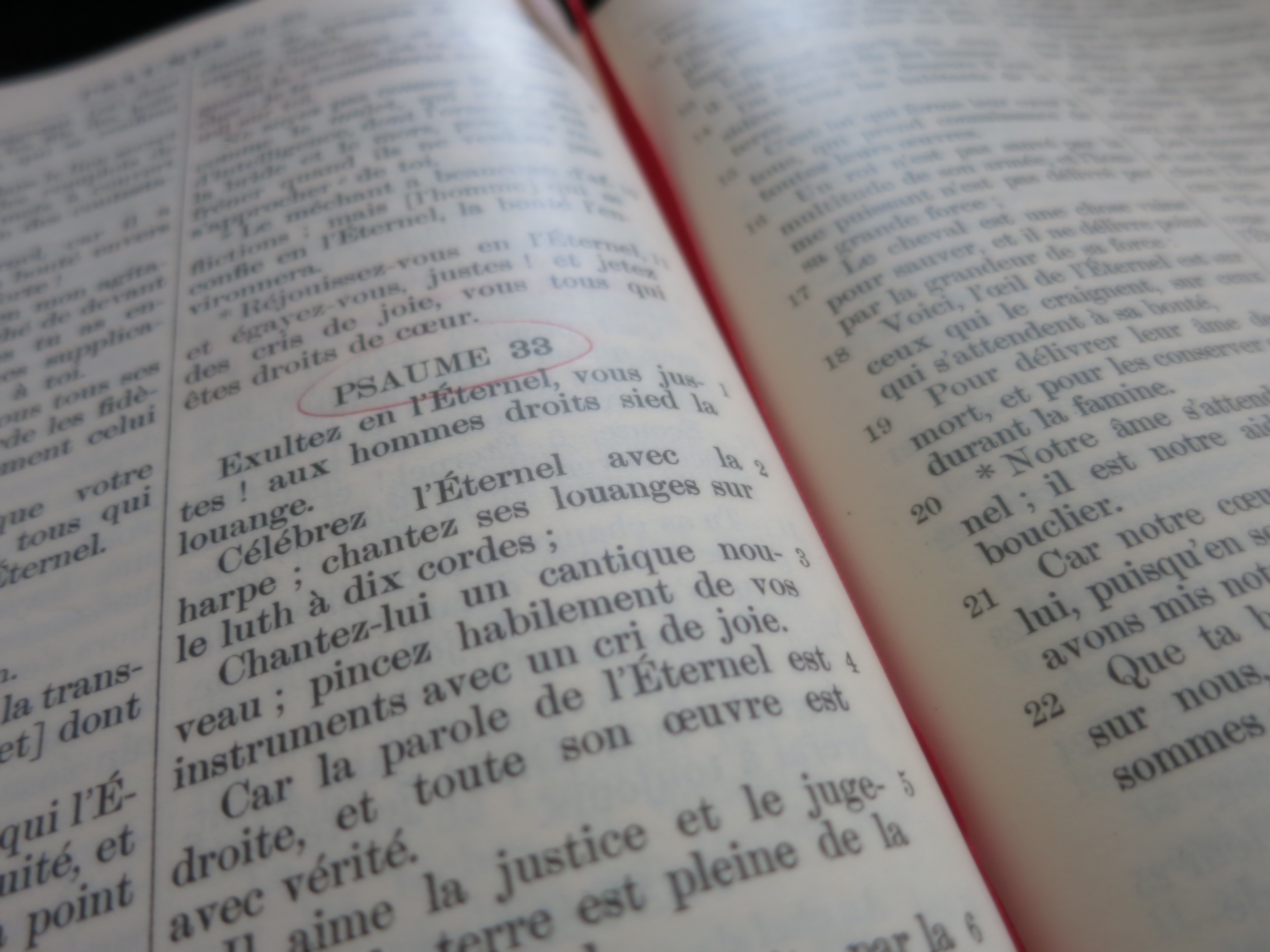 EXHORTATION À PARTIR DU PSAUME 33 - Eglise Le Flambeau De Grâce